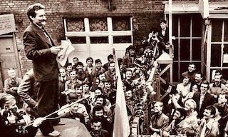 Lech Wałęsa (1943-), a trade-union activist who would later become ...